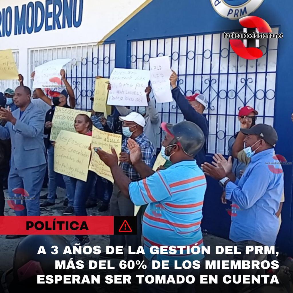 A 3 años de la gestión del PRM, más del 60% de los miembros...