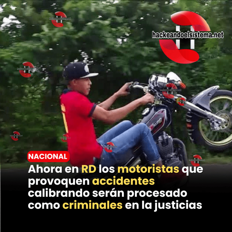 República Dominicana -Ahora en RD los motoristas que provoquen