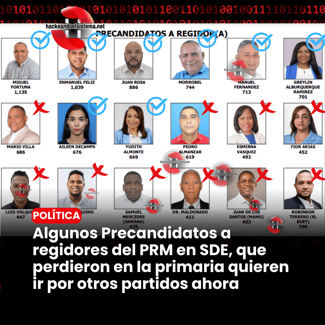 Precandidatos a regidores del PRM en Santo Domingo Este